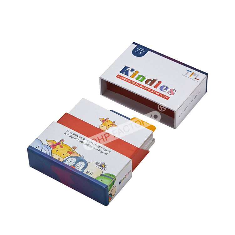 Portable Storage Box For Kids Flash Cards With Dividers And Handle