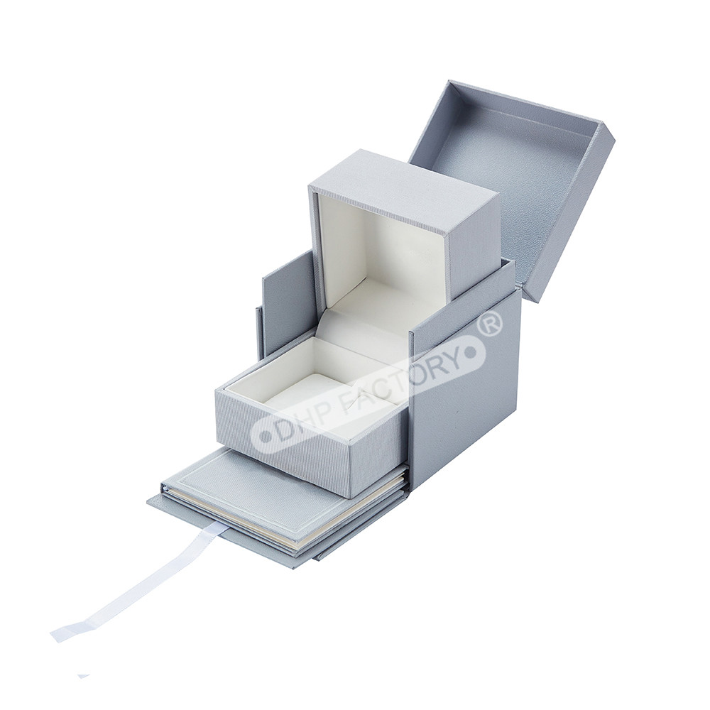 Customizable Cardboard Ring Box Paper Jewellery Packaging For Displaying